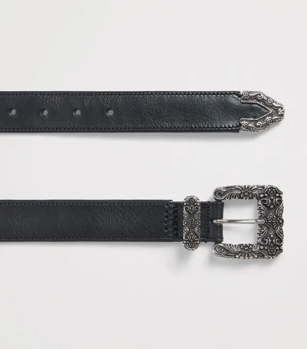MOLEBO Engraved Buckle Western Belt
