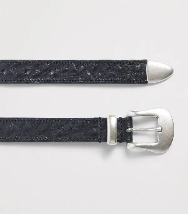 MOLEBO Embossed Leather Western Belt