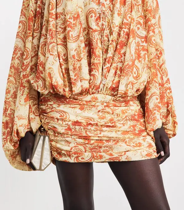 DE LA VALI Chiffon Eulalia Mini Dress