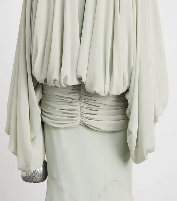 DE LA VALI Chiffon Eulalia Maxi Dress