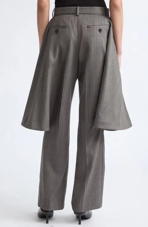 Sacai Paneled Herringbone Wool Blend Pants