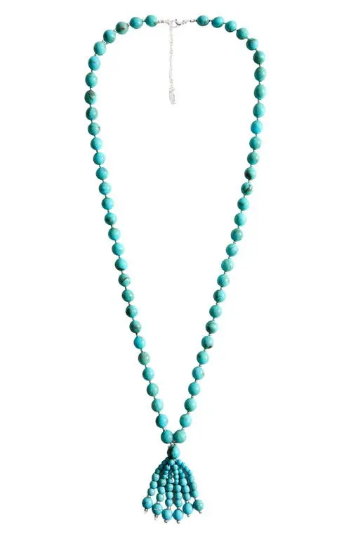 Mango Beaded Tassel Necklace