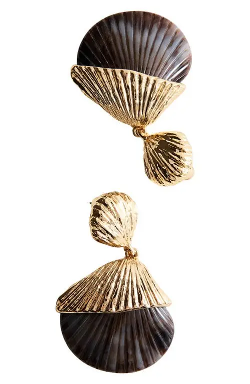 Mango Shell Drop Earrings