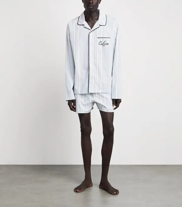 Calvin Klein Cotton Poplin Stripe Pyjama Shorts