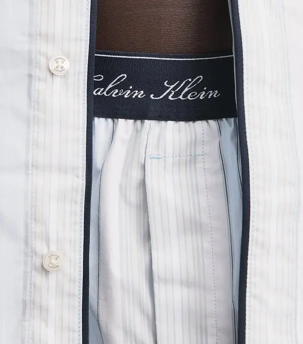 Calvin Klein Cotton Poplin Stripe Pyjama Shorts