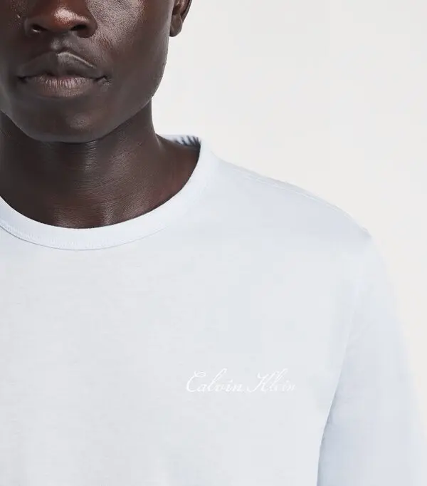 Calvin Klein Cotton Poplin Logo Pyjama Top