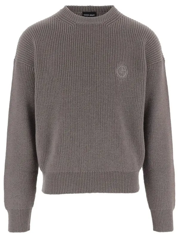 Giorgio Armani Ribbed Crew Neck Sweater