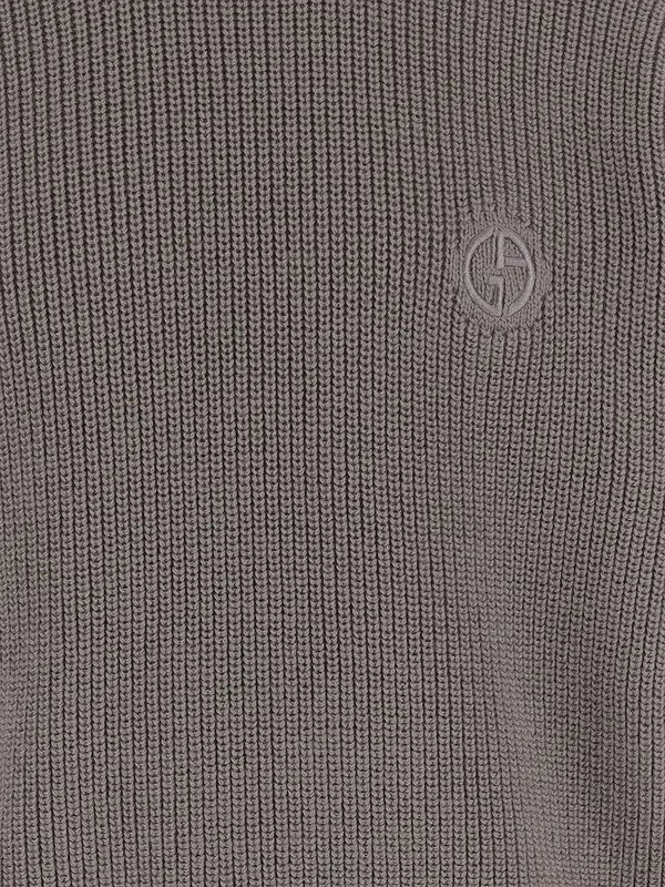 Giorgio Armani Ribbed Crew Neck Sweater