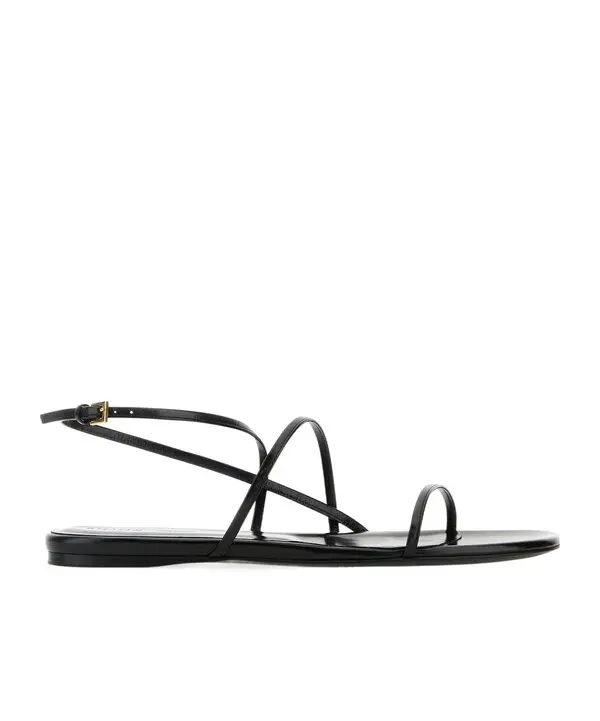 Khaite Slingback Loop Sandals - Black
