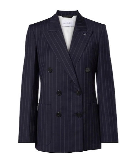 Givenchy Pinstripe Double-breasted Wool Blazer