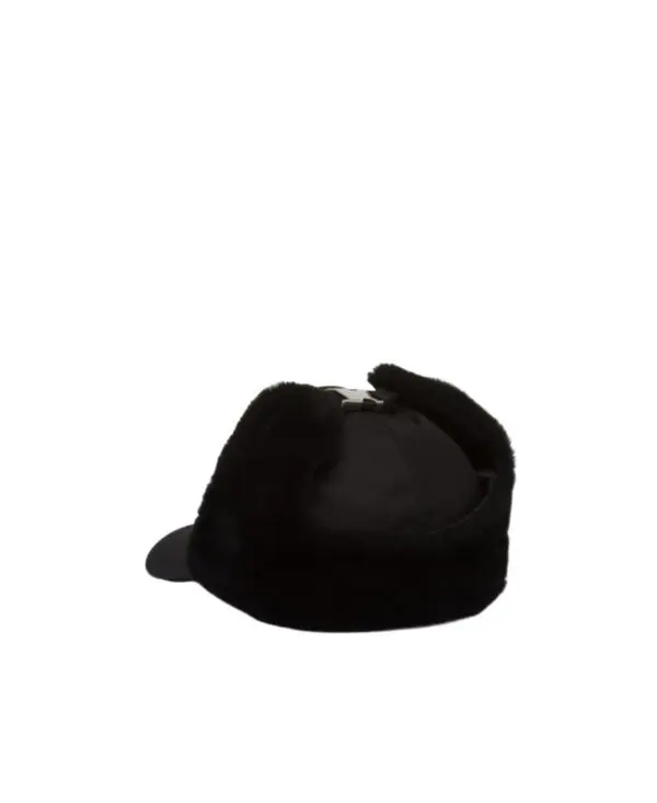 Prada Re-nylon And Shearling Hat