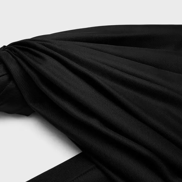 Celine Cape Dress In Silk Twill