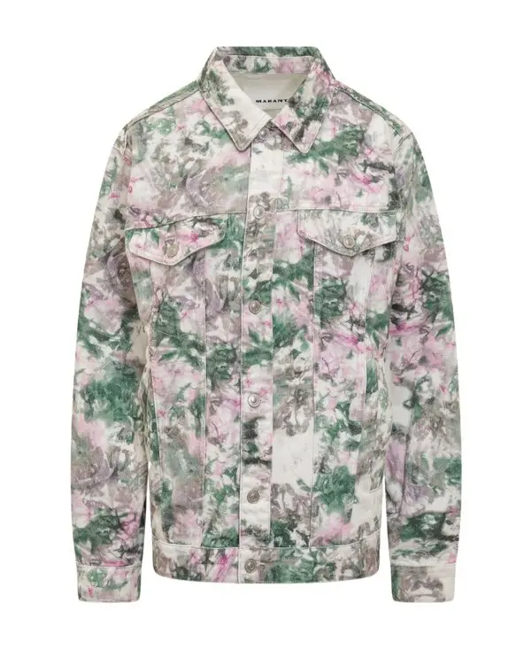 Isabel Marant Étoile Camouflage-printed Buttoned Denim Jacket