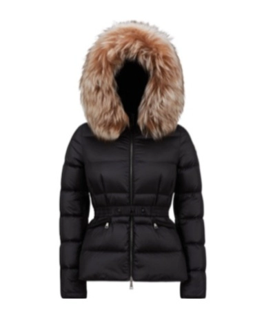 Moncler Boed Short Down Jacket With Removable Fur Trim