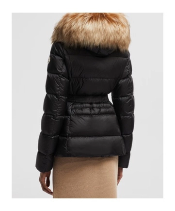 Moncler Boed Short Down Jacket With Removable Fur Trim