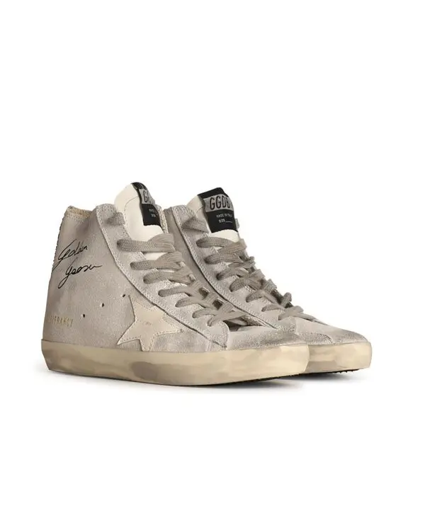 GOLDEN GOOSE Logo Printed Glittered High Top Sneakers