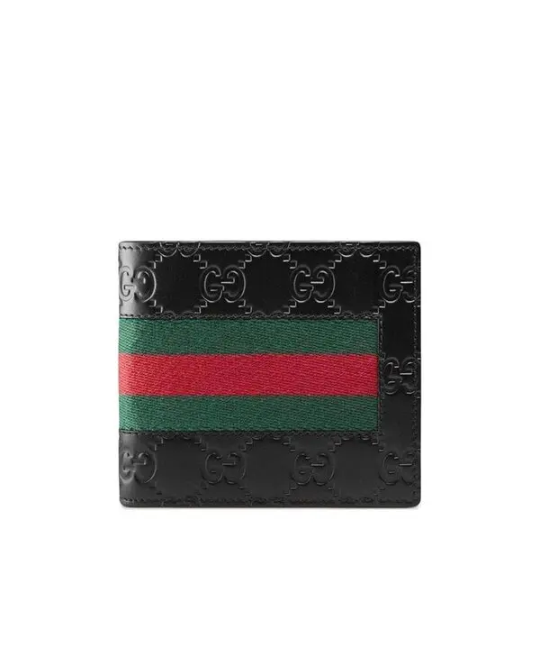 Gucci Signature Web Wallet - Black