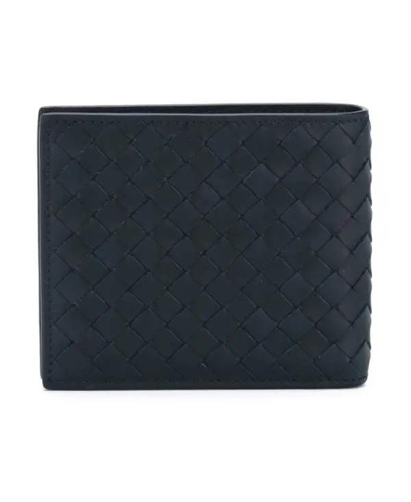 Bottega Veneta Light Tourmaline Intrecciato Bi-fold Wallet