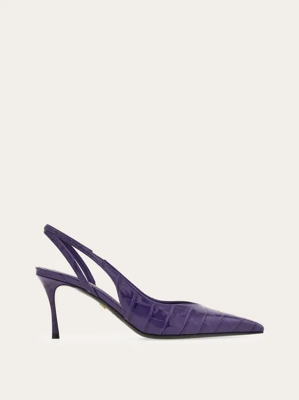 FERRAGAMO Mid Heel Slingback Shoes - Violet