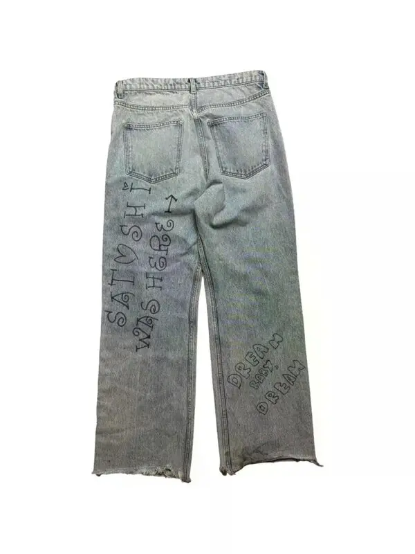 SATOSHI NAKAMOTO Jeans With Graphic Print