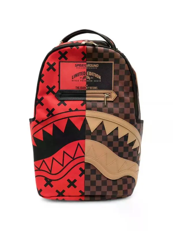 SPRAYGROUND Shark Mouth Check-print Backpack