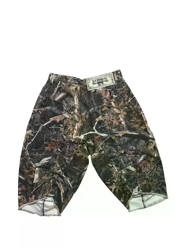 SATOSHI NAKAMOTO Camo-print Carpenter Shorts