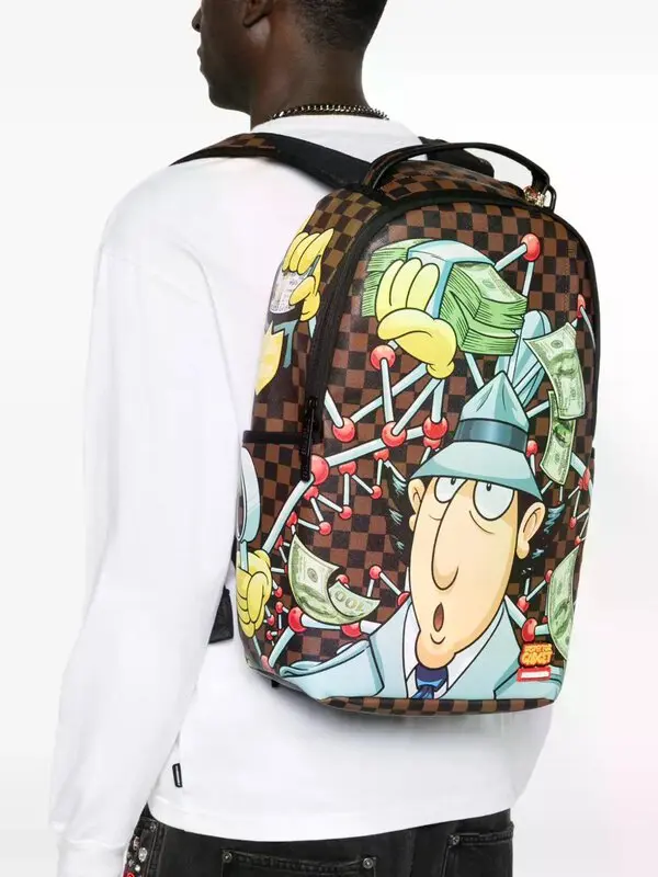 SPRAYGROUND Inspector Gadget Check-pattern Graphic-print Backpack