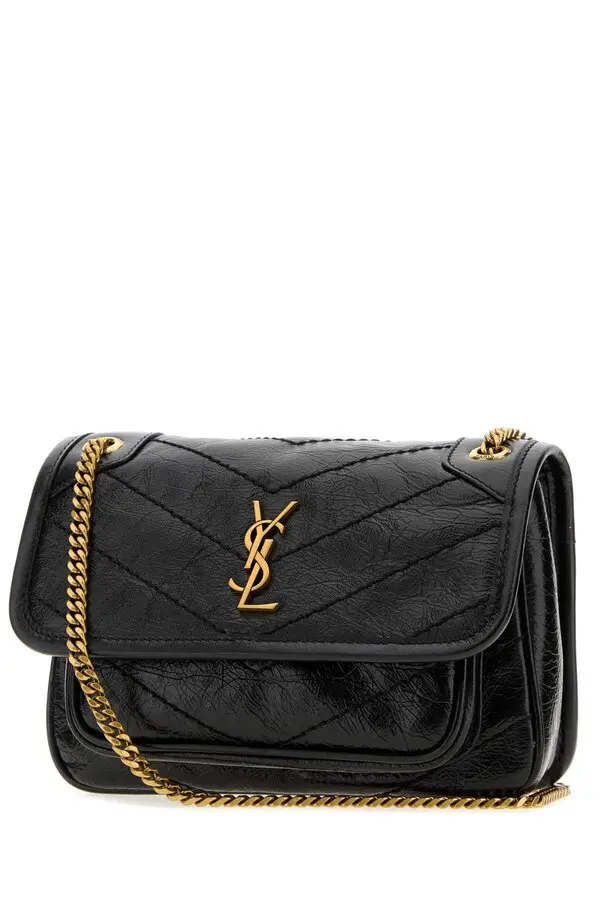 Saint Laurent Leather Niki Shoulder Bag - Black