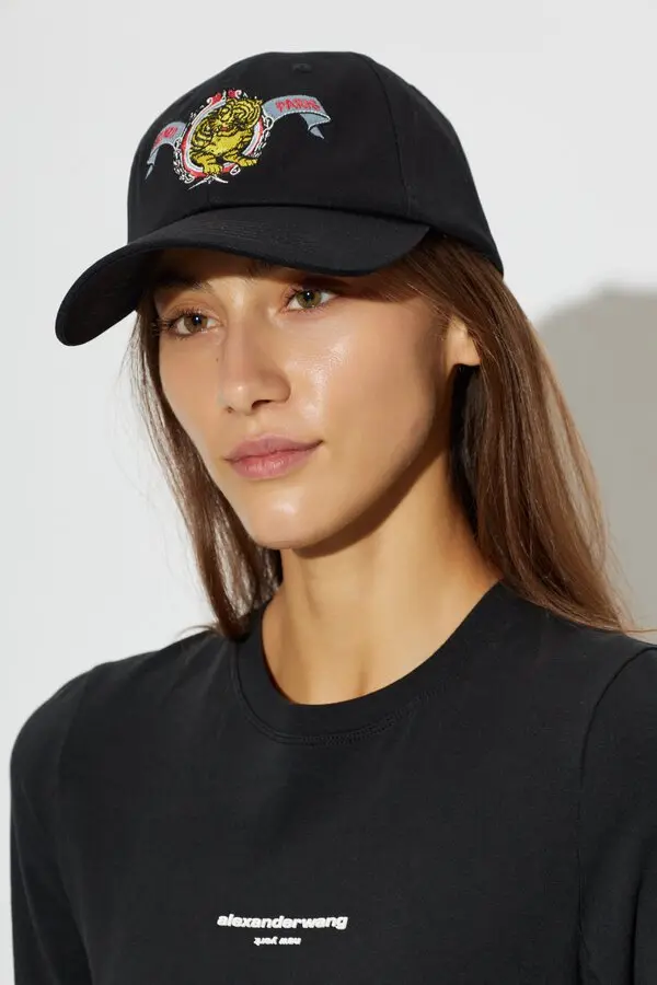Kenzo Baseball Cap With Tiger Embroidery - Black