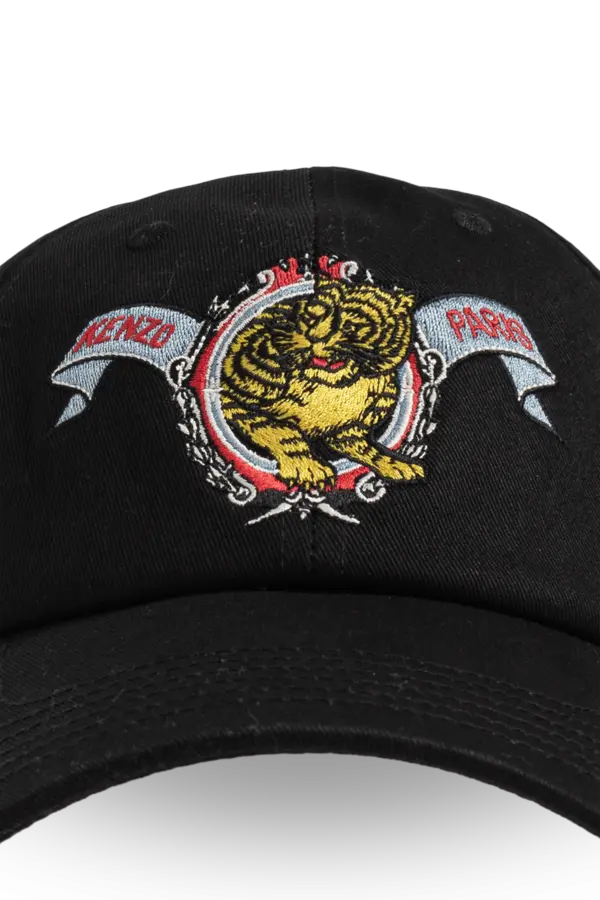 Kenzo Baseball Cap With Tiger Embroidery - Black