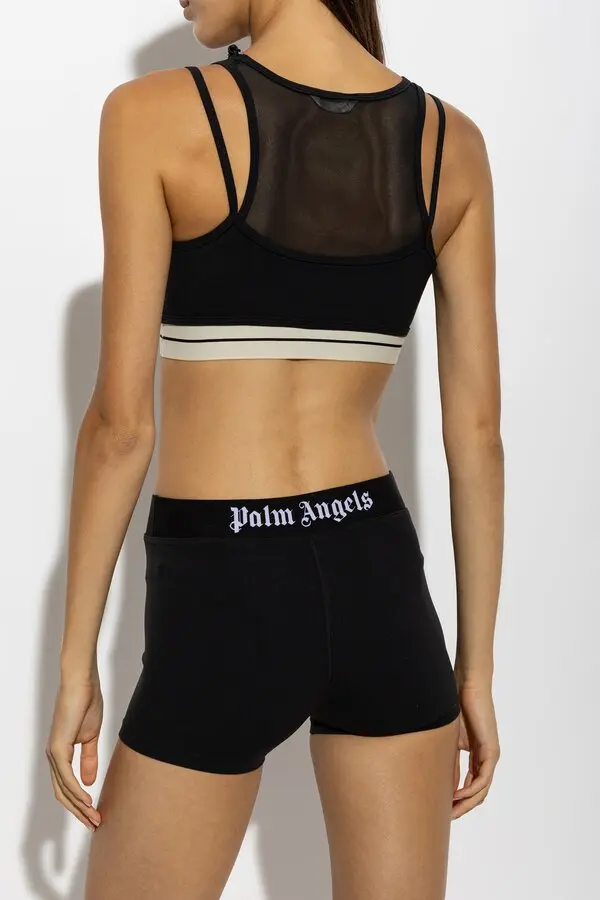 Palm Angels Logo Top With Mesh Inserts