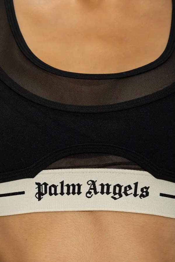 Palm Angels Logo Top With Mesh Inserts