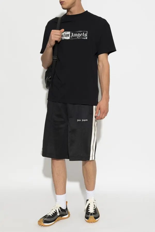 Palm Angels Cotton T-shirt With Printed Logo