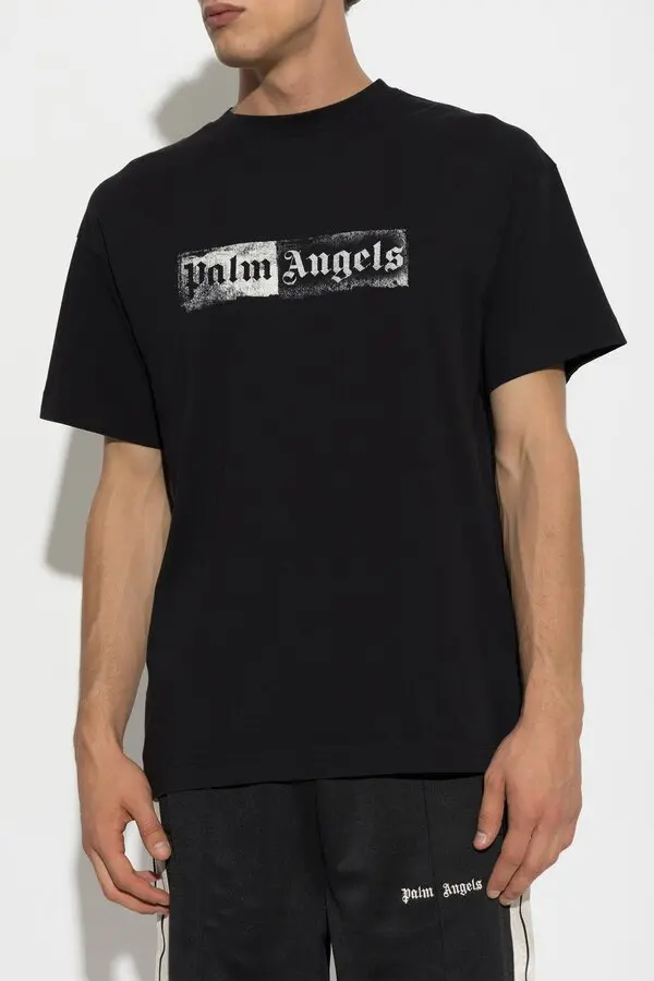Palm Angels Cotton T-shirt With Printed Logo