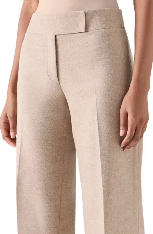 Akris Milly Wool Flannel Wide Leg Pants