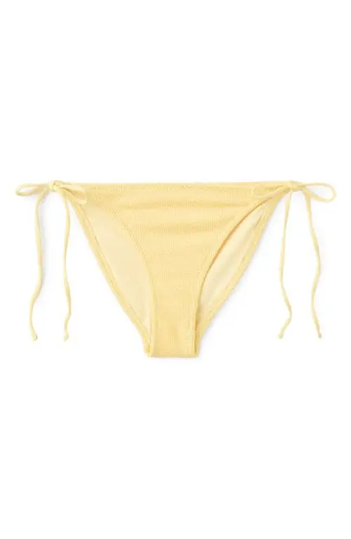 Mango Textured Side Tie Bikini Bottoms