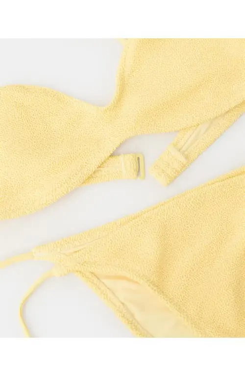Mango Textured Side Tie Bikini Bottoms