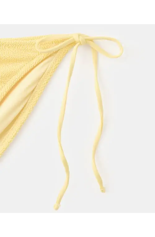 Mango Textured Side Tie Bikini Bottoms