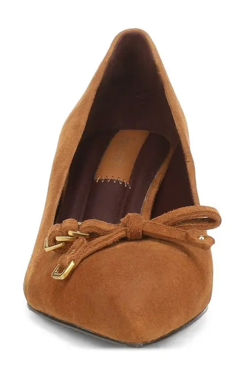Franco Sarto Racer Faux Leather Pump - Brown Suede