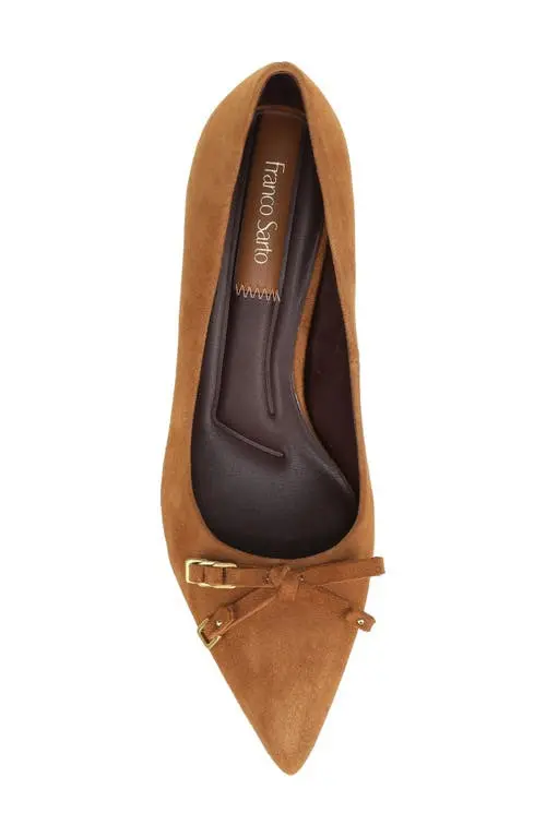 Franco Sarto Racer Faux Leather Pump - Brown Suede