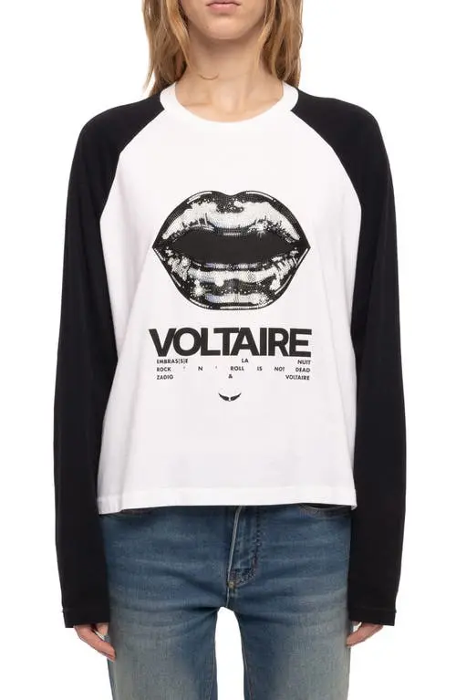 Zadig&Voltaire Lips Graphic Raglan Sleeve T-shirt