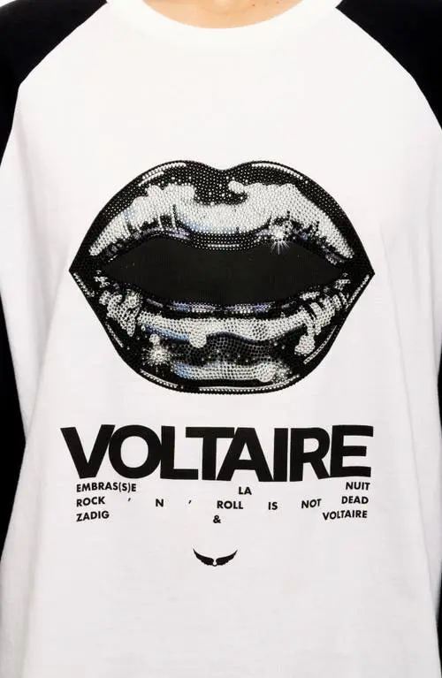 Zadig&Voltaire Lips Graphic Raglan Sleeve T-shirt