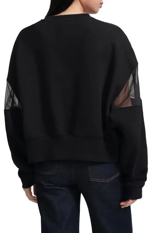MARCELLA Iara Sheer Mesh Sleeve Sweatshirt