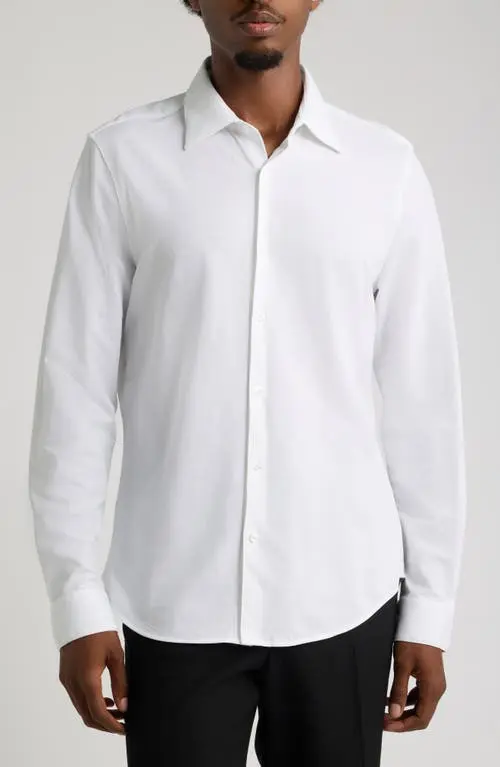 OPEN EDIT Slim Fit Solid Dress Shirt - White