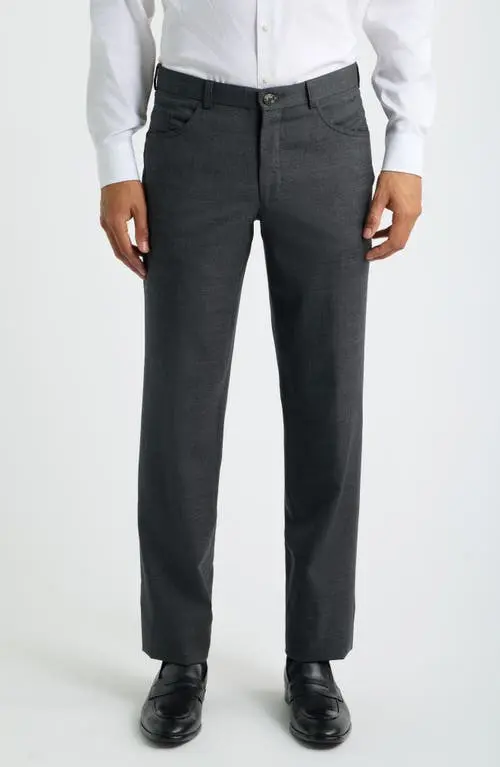 JACK VICTOR Melange Stretch Wool Pants
