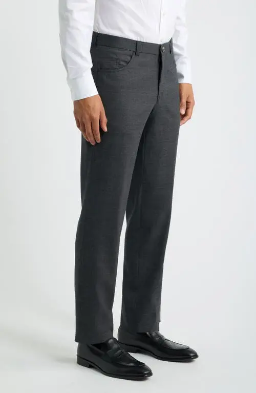 JACK VICTOR Melange Stretch Wool Pants