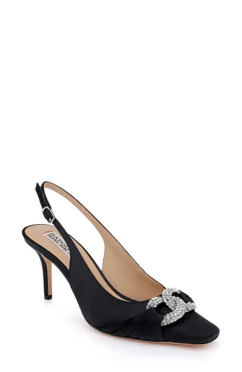 Badgley Mischka Ripley Slingback Pump - Blacksatin