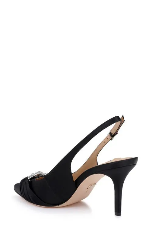 Badgley Mischka Ripley Slingback Pump - Blacksatin