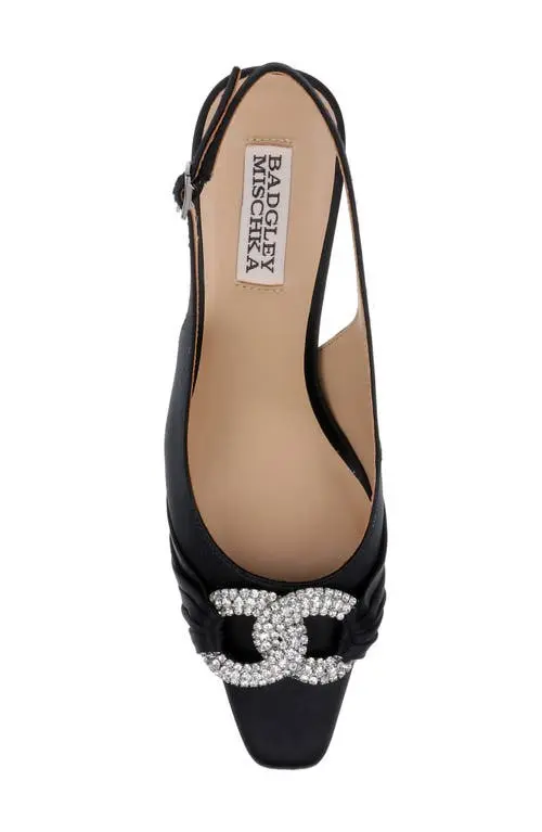 Badgley Mischka Ripley Slingback Pump - Blacksatin