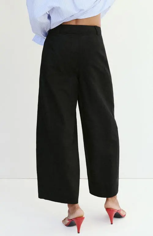 Mango Linen & Cotton Balloon Pants